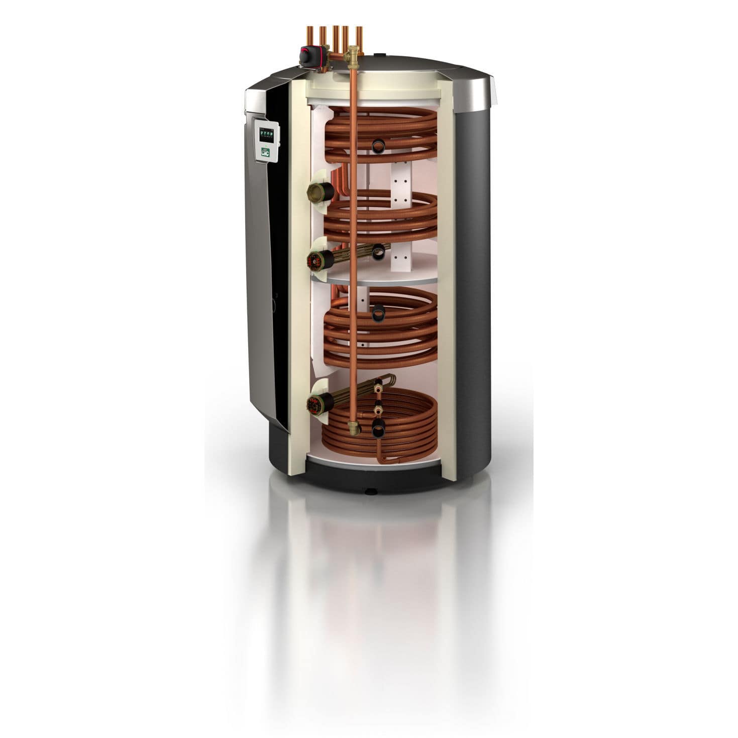 Electric storage heater - EcoZenith i555 - CTC Enertech Group - contemporary / stainless steel ...