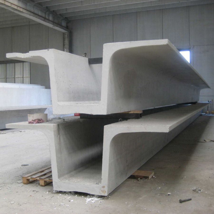 Precast concrete beam - EBAWE Anlagentechnik GmbH - with symmetrical ...