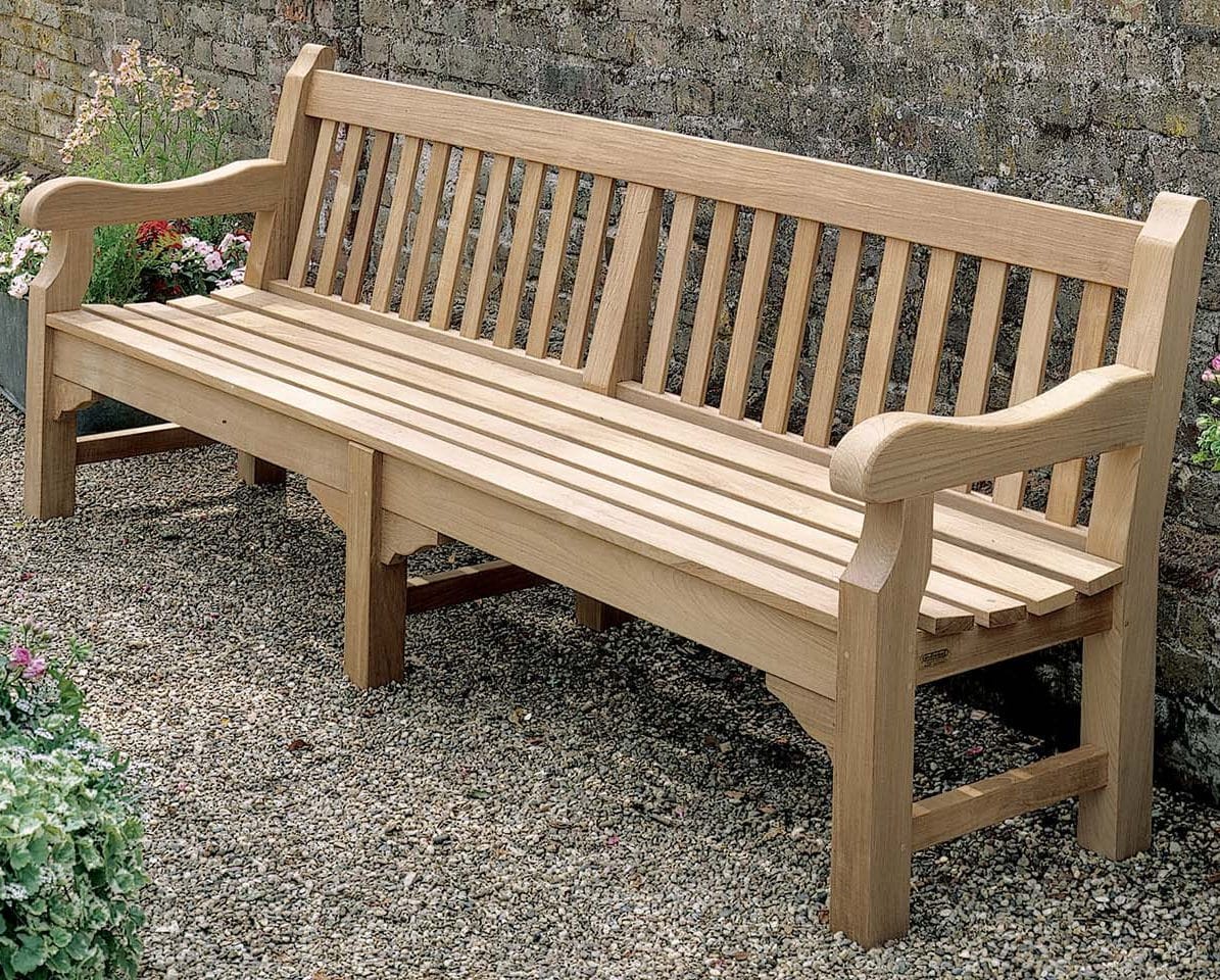 Contemporary bench - Rothesay - Barlow Tyrie - teak / with backrest ...