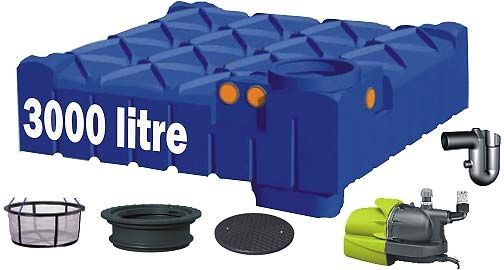Water storage retention tank - RWH-3099FL-GUK1 - RainWater Harvesting ...