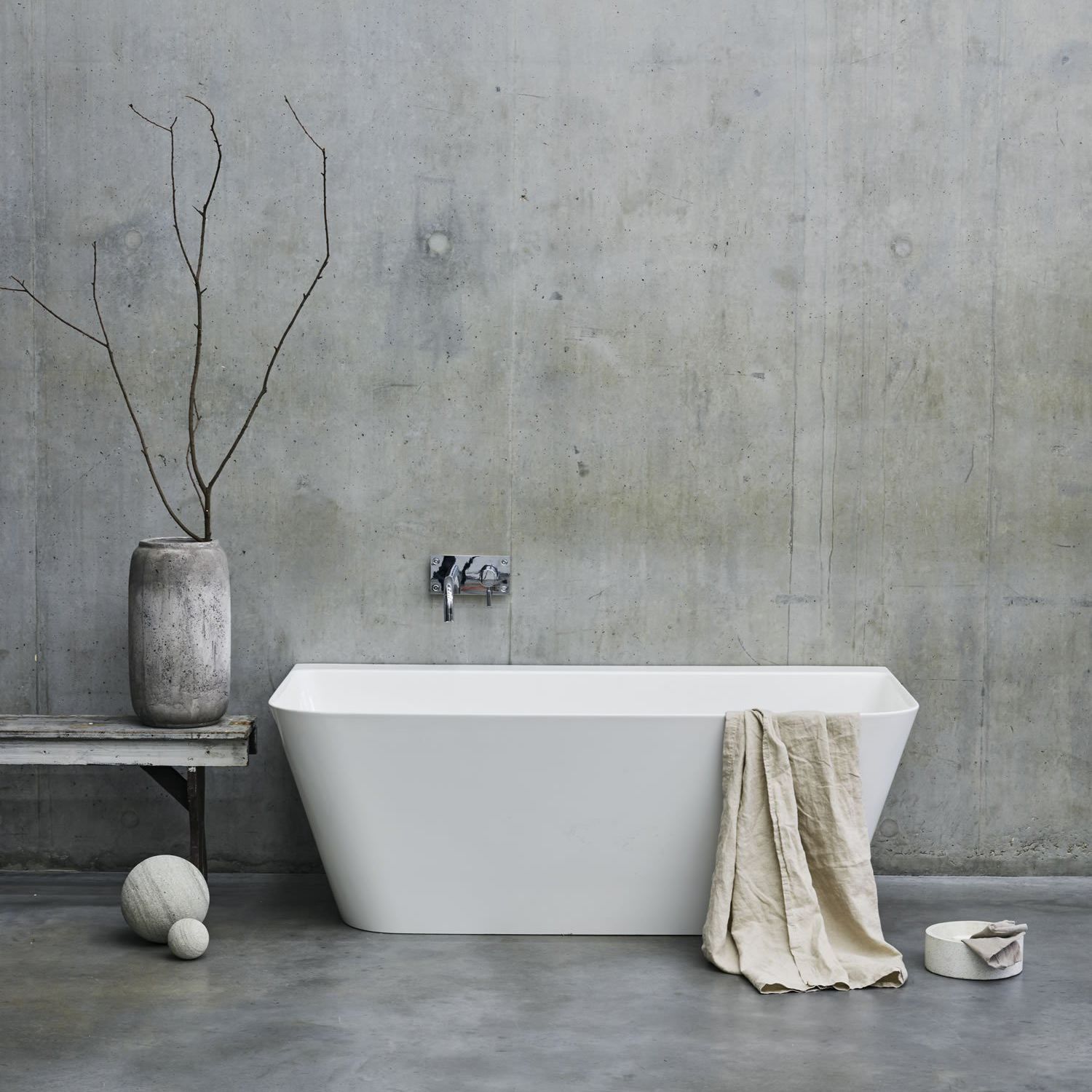Free-standing bathtub - PATINATO PETITE - Clearwater Baths - composite ...