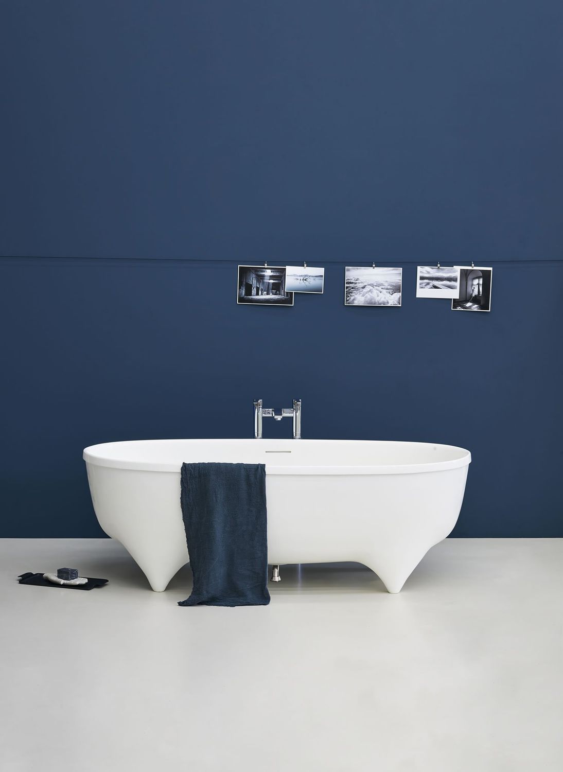 Oval bathtub - VIGORE - Clearwater Baths - with legs / natural stone ...