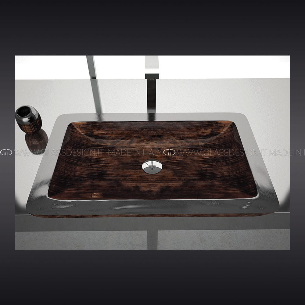 Countertop washbasin - Vogue - GLASS DESIGN Srl - aluminum ...