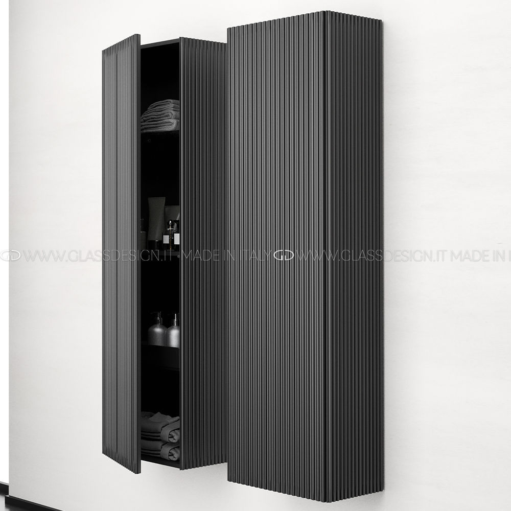 Bathroom column cabinet - Virtus XL - GLASS DESIGN Srl - contemporary