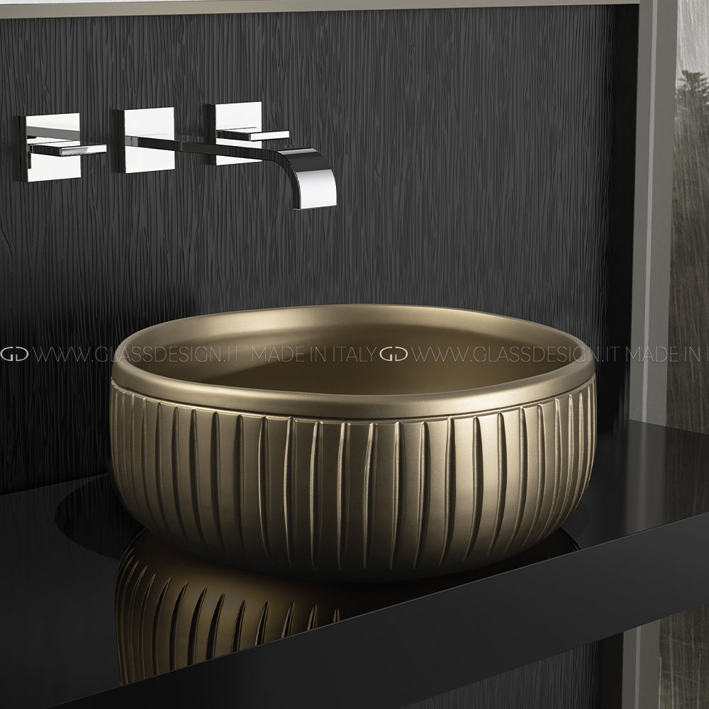 Countertop washbasin - VALLE - GLASS DESIGN Srl - ceramic / handmade ...
