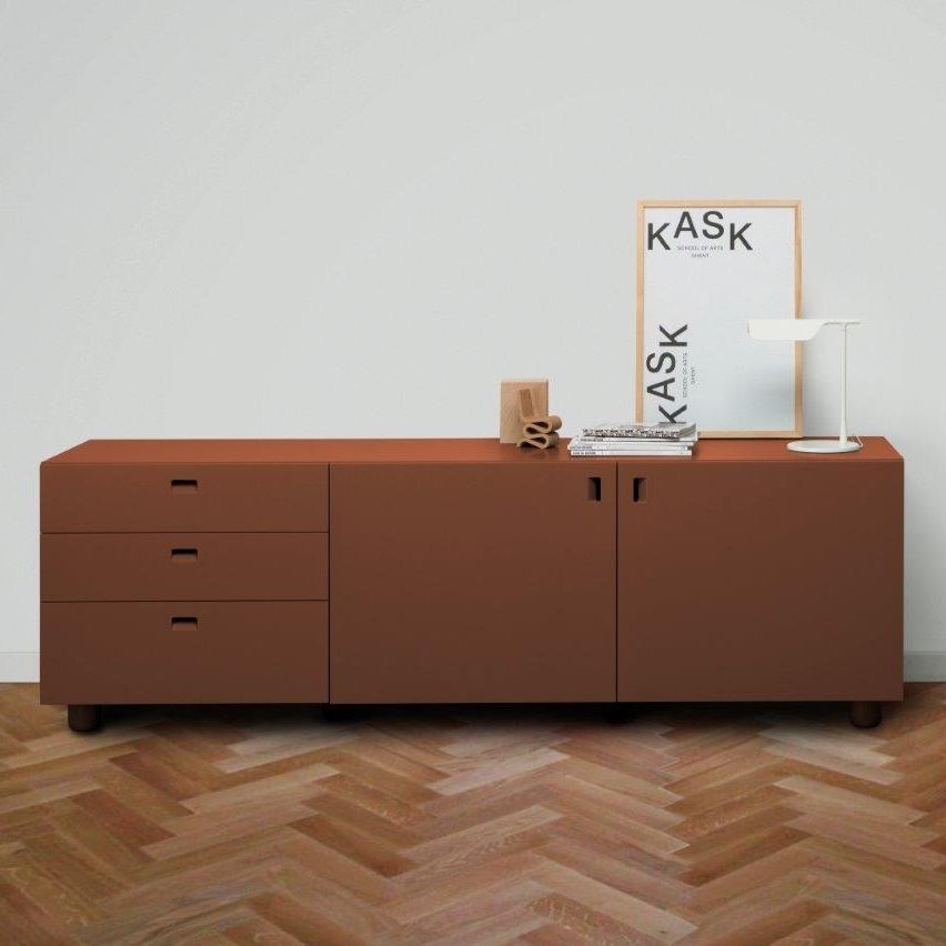 Contemporary sideboard - Satellite on feet - Quodes - MDF / with drawers / with swing doors