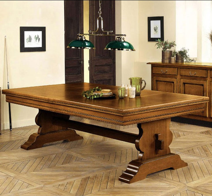 Classic pool table - ANTIQUE - EUROBILLARDS - home / oak / walnut