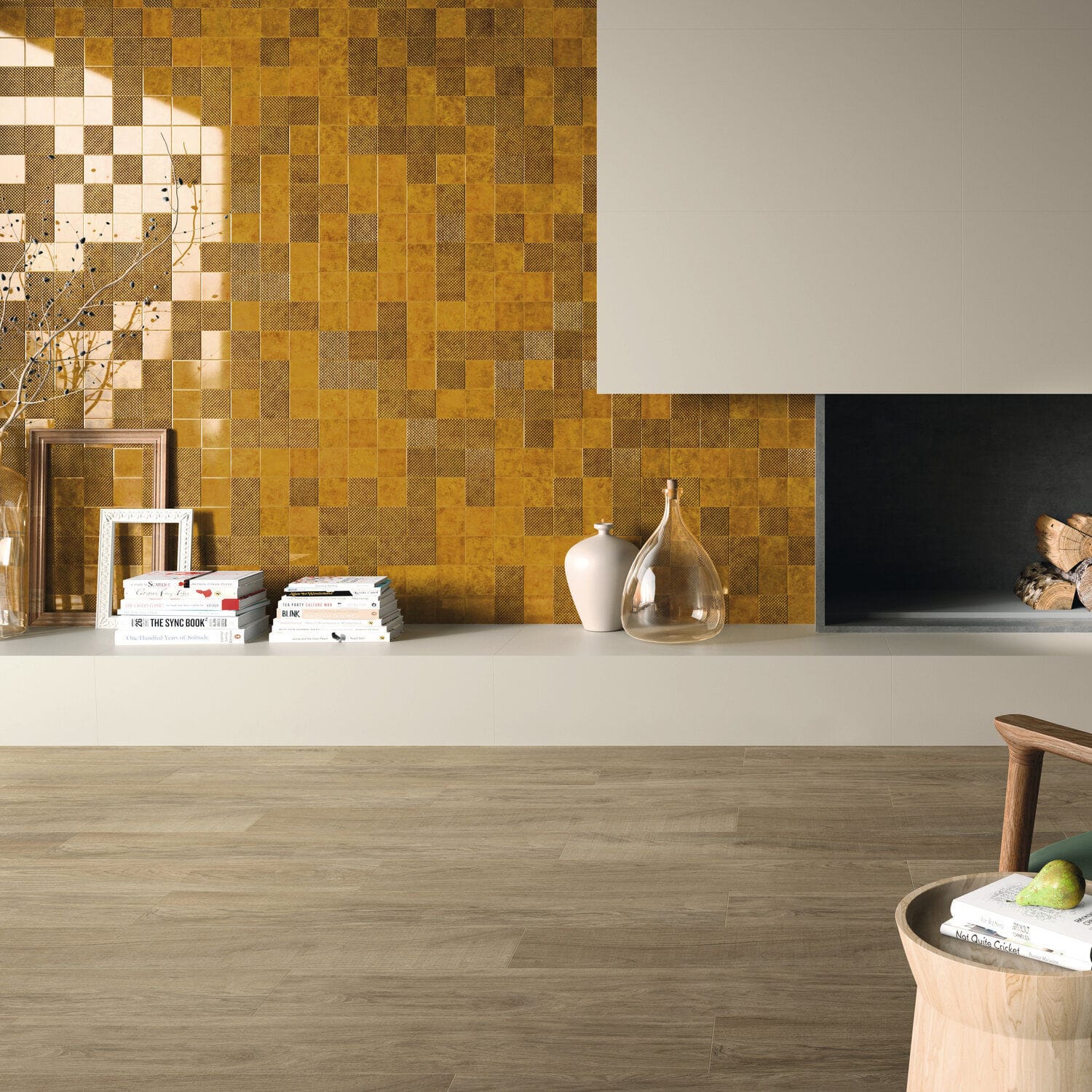 Earthenware tile - GENUINE - APE - high-gloss / embossed / enameled