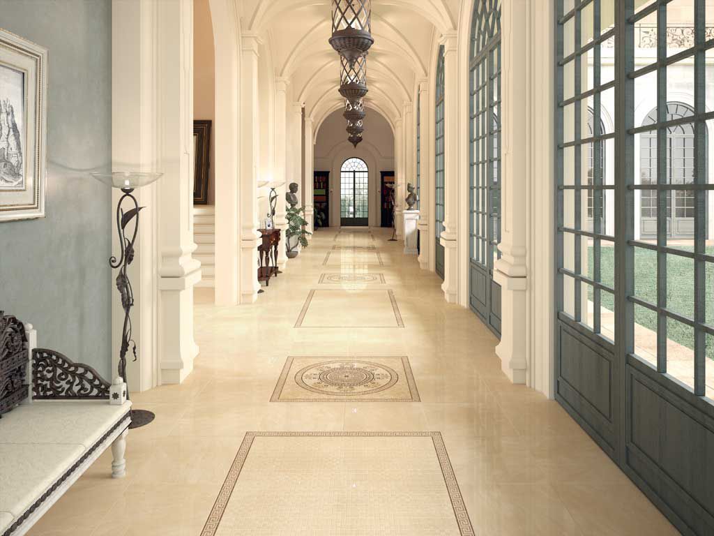 Indoor tile - HERACLES - APE - floor / porcelain stoneware / high-gloss