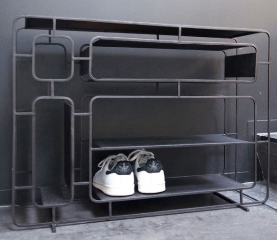 Contemporary shoe rack - PROJECT S. - XLBoom - free-standing / metal / home