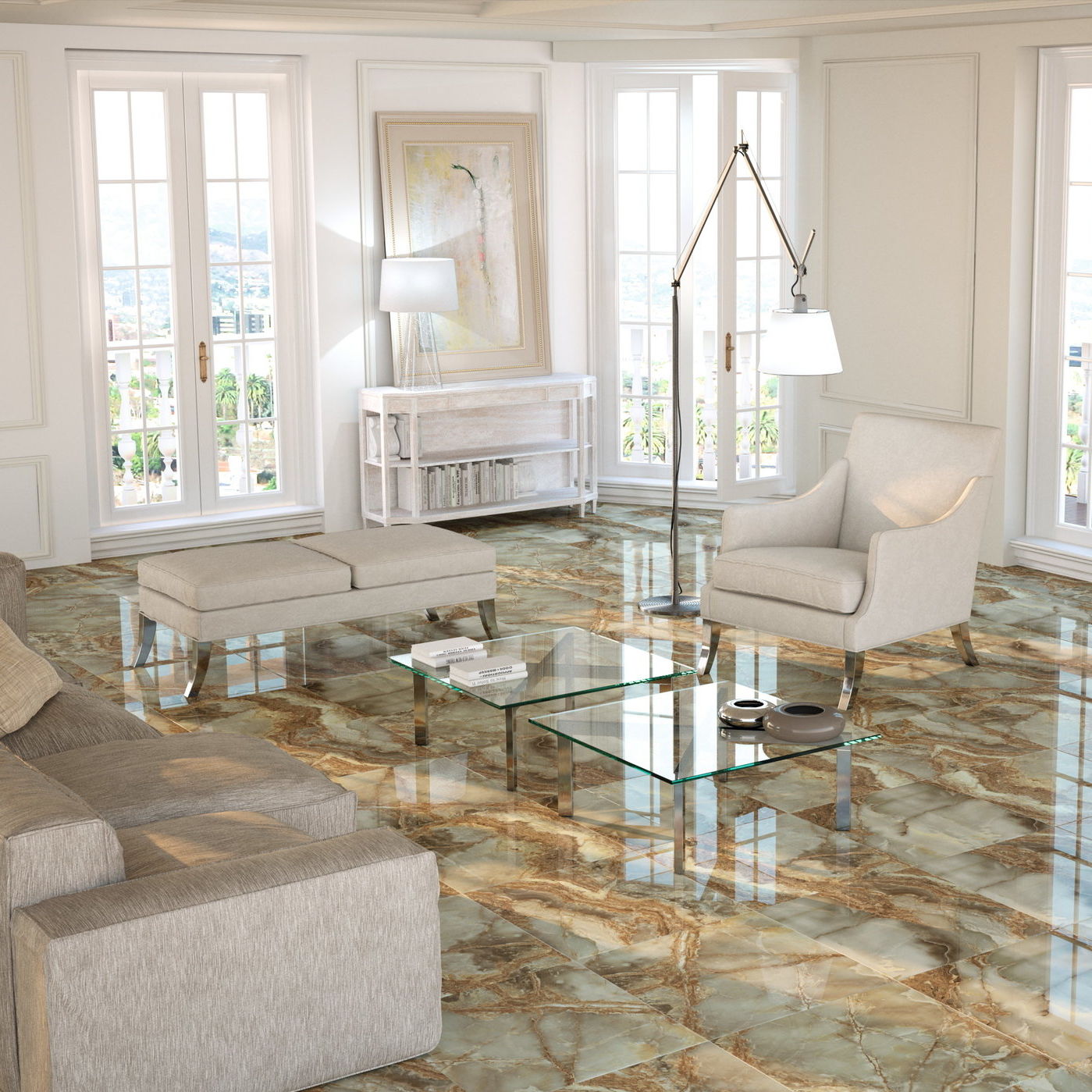 Indoor tile - RIYADH - AZULEJOS BENADRESA - living room / floor / porcelain