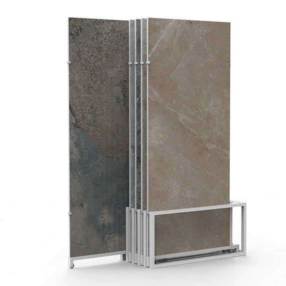 Metal tile display rack - BX001X - BORA CELIK - one-sided / with ...
