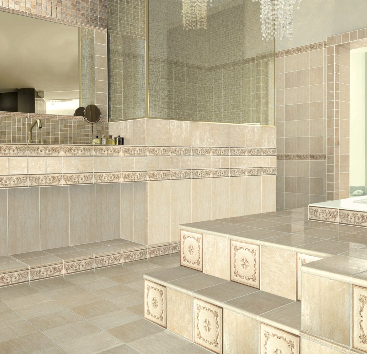 Indoor tile - GIOIELLI : AFFRESCHI - CERAMICA ALTA - bathroom / floor ...