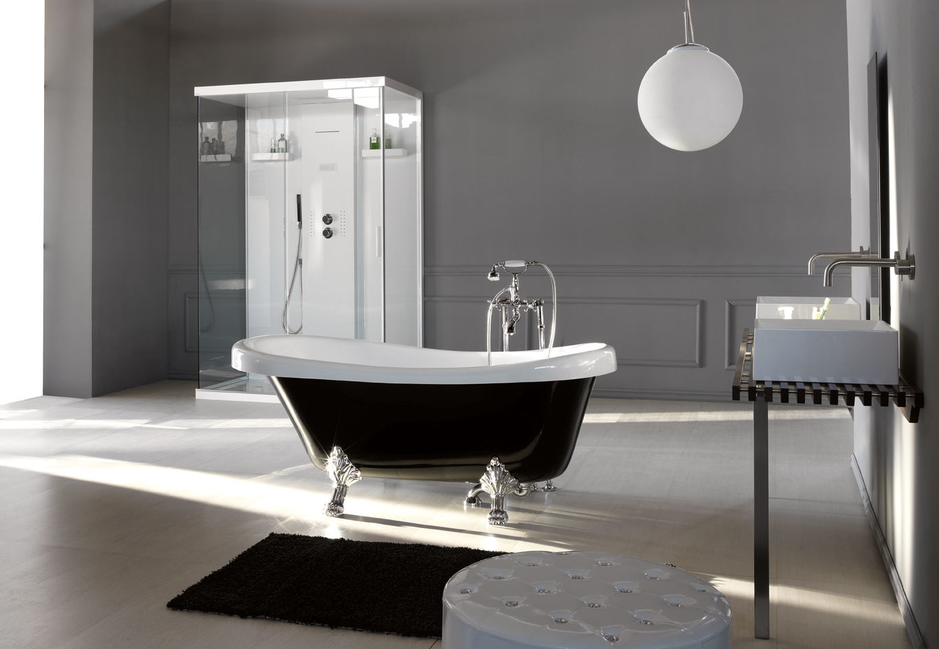 Oval bathtub - MYWATER: ASTORIA - COLACRIL - with legs / acrylic / white