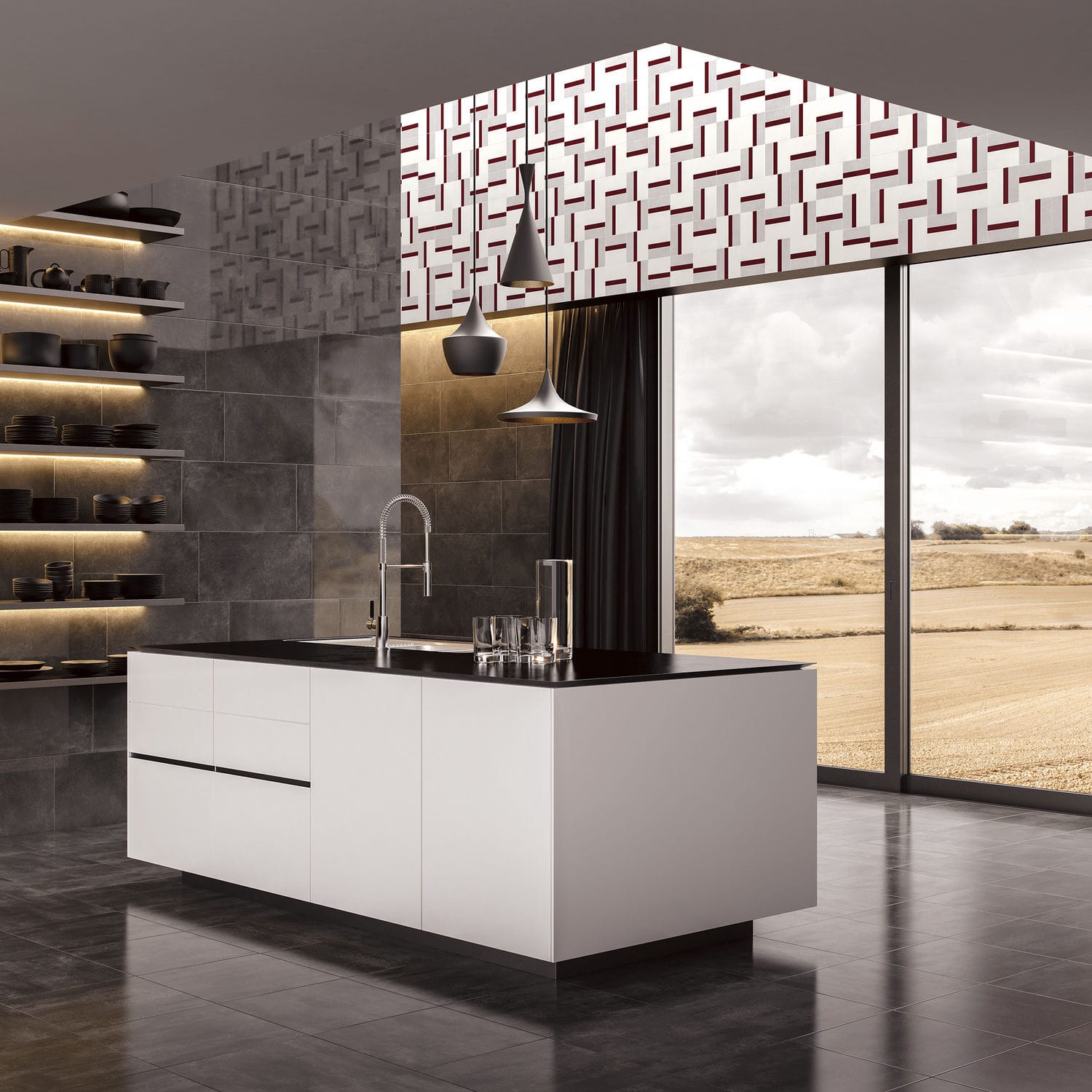 Ceramic tile - EVOLUTION - DOMINO - polished / kitchen / bathroom