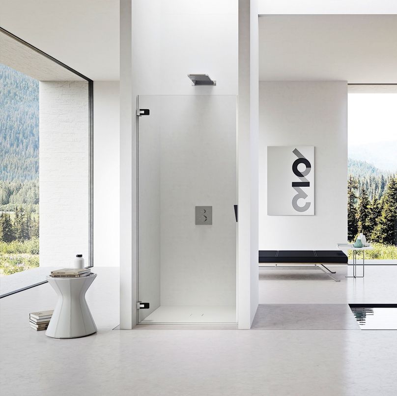 Swing shower screen - PURA 5000: TN1 L - DUKA - for alcoves
