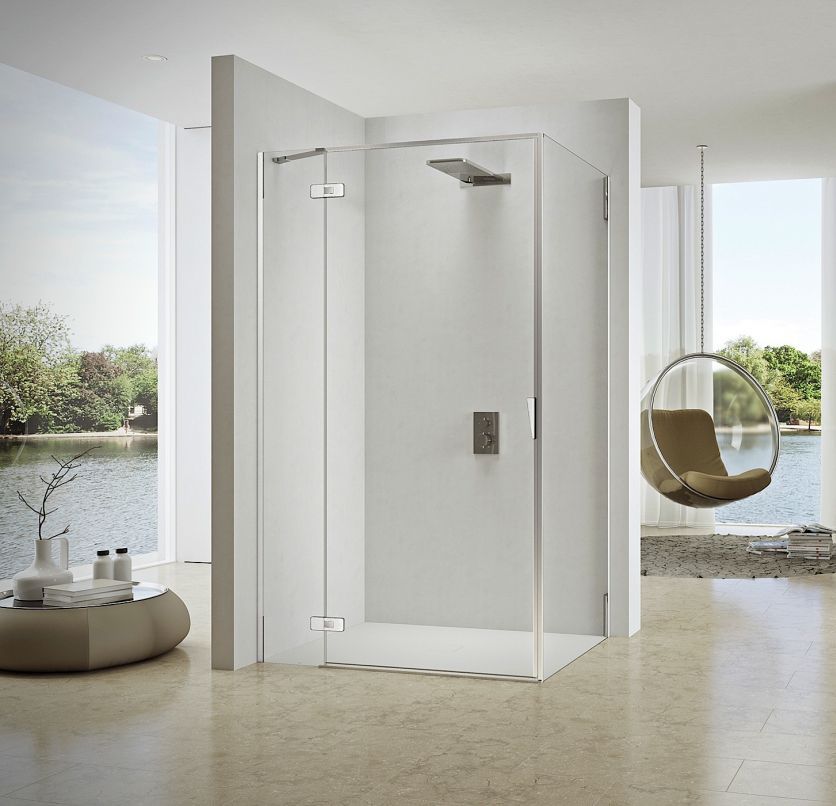 Swing shower screen - PURA 5000: TW2 L , TW2 L - DUKA - corner