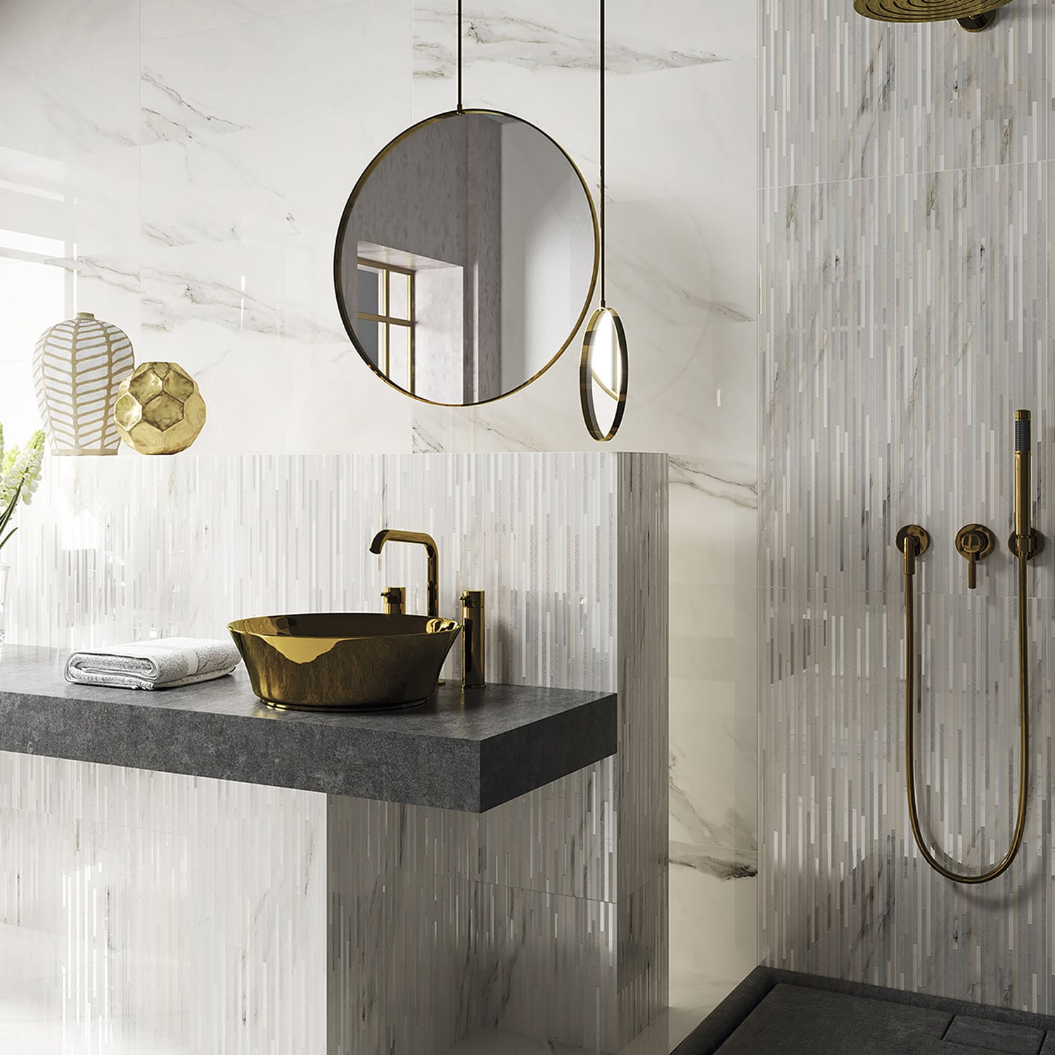 Ceramic tile - CAREZZA LUX - DUNE - high-gloss / indoor / wall