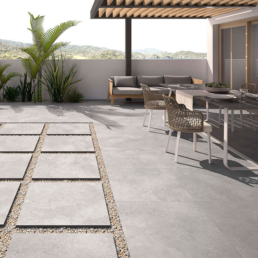 Porcelain stoneware tile - ADZ RODEN - GEOTILES - matte / indoor / outdoor