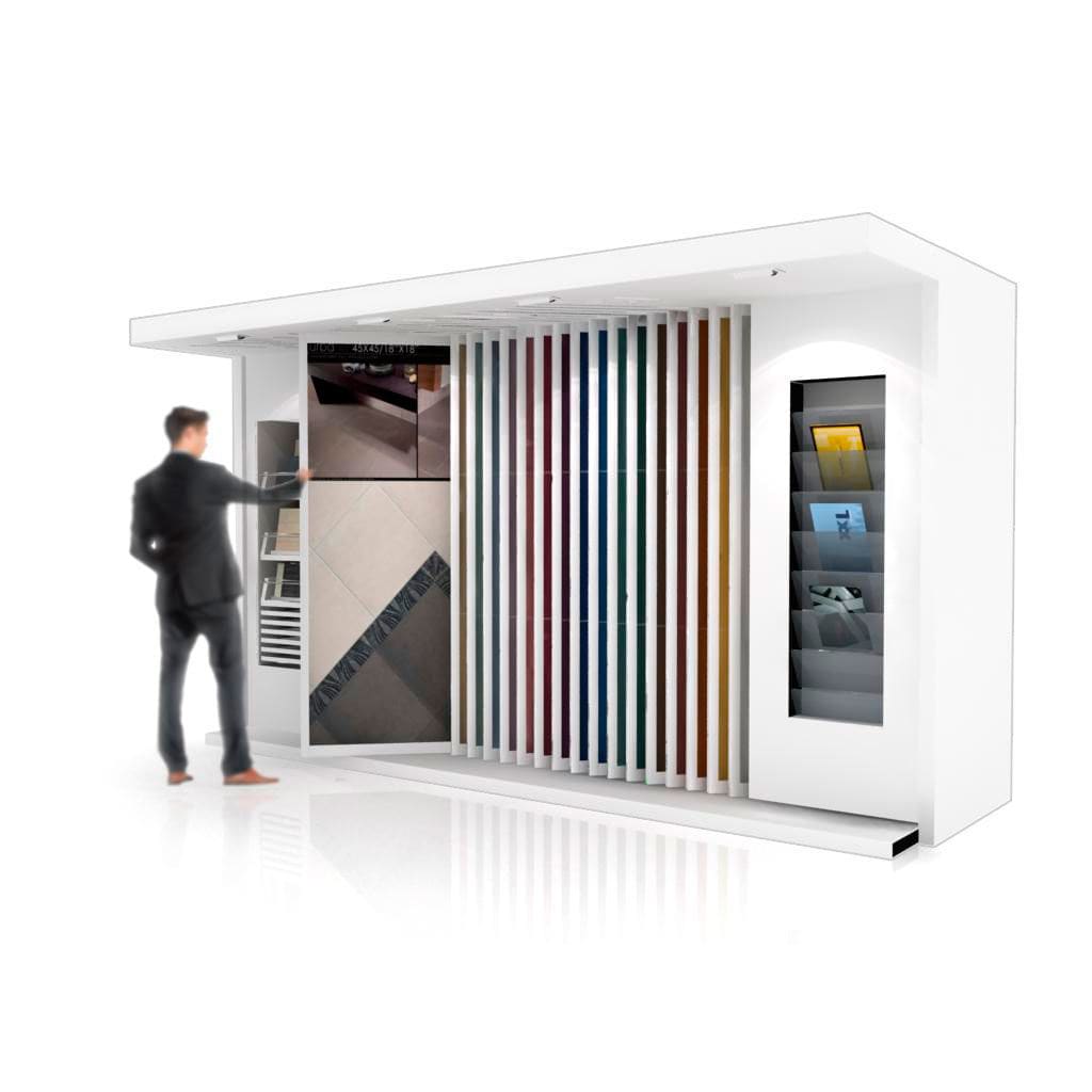 Tile display rack - SUPRA 24/100 - INSCA - wooden / panel / for shop