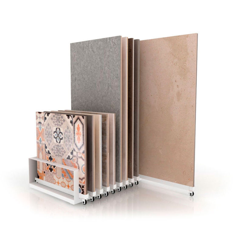 Wooden tile display rack - CHICAGO V90 10P DOUBLE FACE - INSCA - for shop