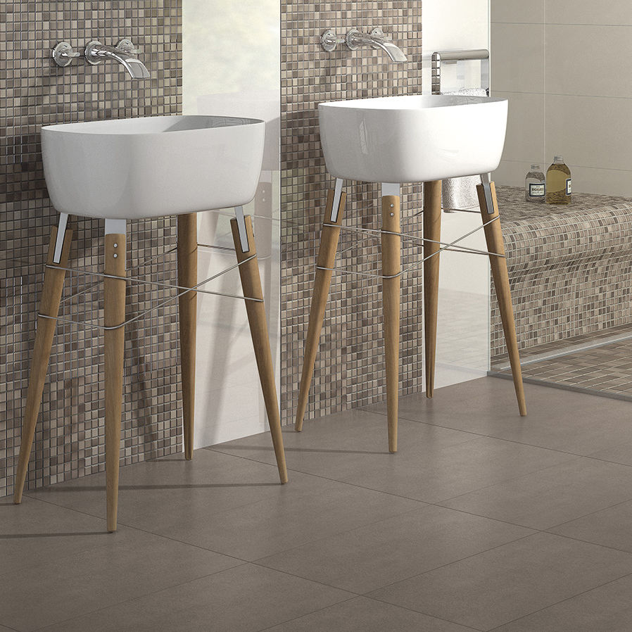 Porcelain stoneware tile - ESSENTIALS : TAUPE - JASBA MOSAIK - polished ...