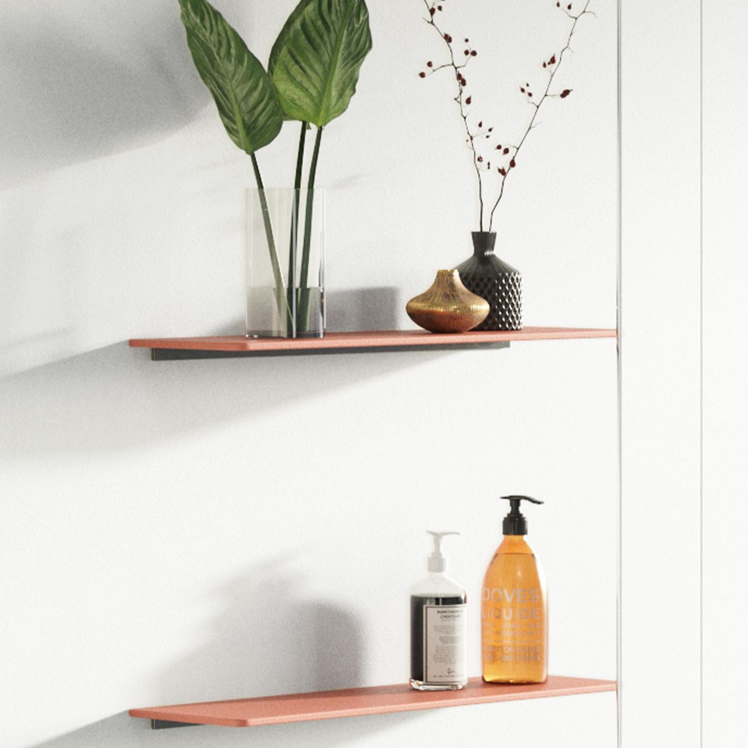 Wall-mounted shelf - SHOW - ACQUABELLA - contemporary / slate / commercial