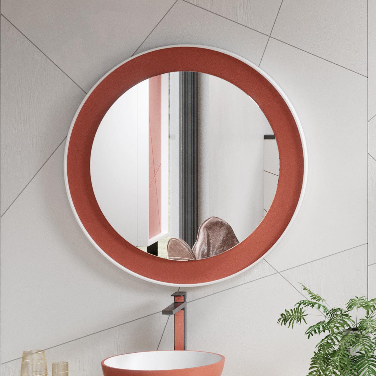 Wall-mounted bathroom mirror - MOON - ACQUABELLA - contemporary / round ...