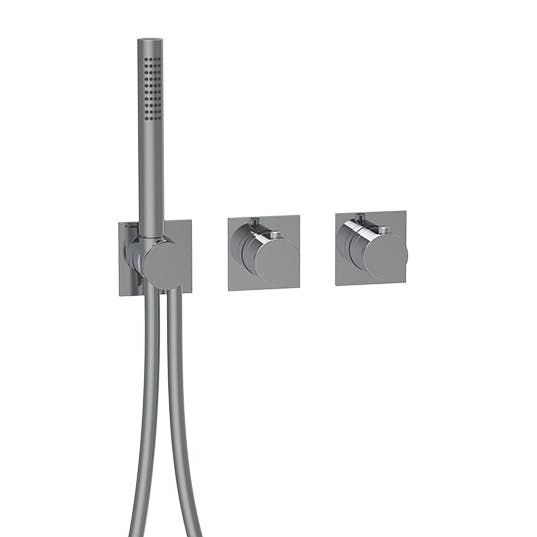 Shower double-handle mixer tap - E180183 - ALMAR - wall-mounted ...