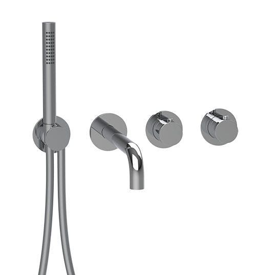 Double-handle shower mixer tap - E180135 - ALMAR - wall-mounted ...