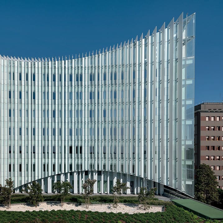 Ceramic façade cladding - LAMINAM - horizontal / structure / plain