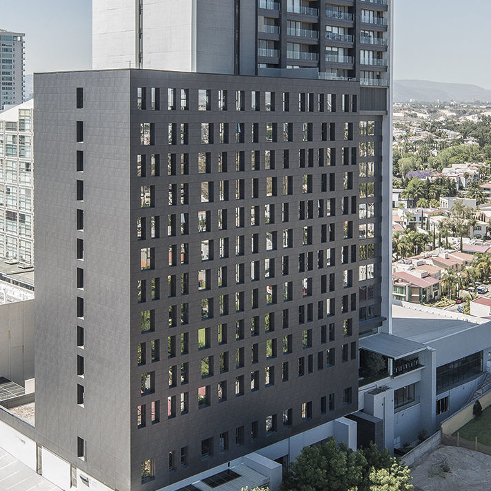 Panel façade cladding - LAMINAM - ceramic / vertical / structure