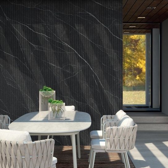 Interior panel - CALACATTA RAIN - LAMINAM - wall / for facade cladding ...