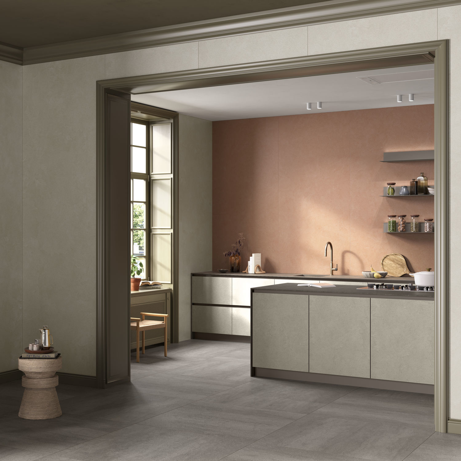 Porcelain stoneware stone slab - LUCE - LAMINAM - for floor / for ...