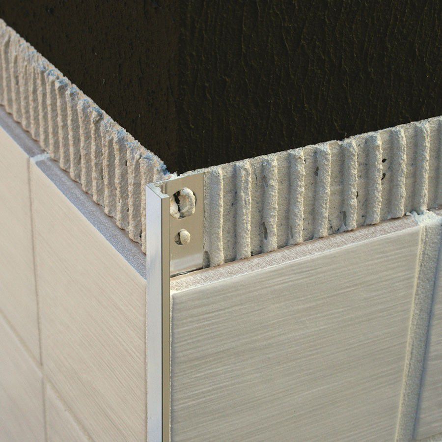 Aluminium edge trim - ESA - LITOKOL - for tile / outside corner / L