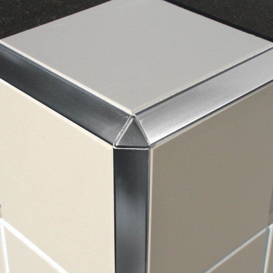 Aluminum edge trim - EAT - LITOKOL - for tile / outside corner / corner