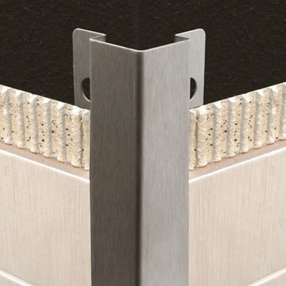 Corner wall protection - EPS - LITOKOL - stainless steel / decorative