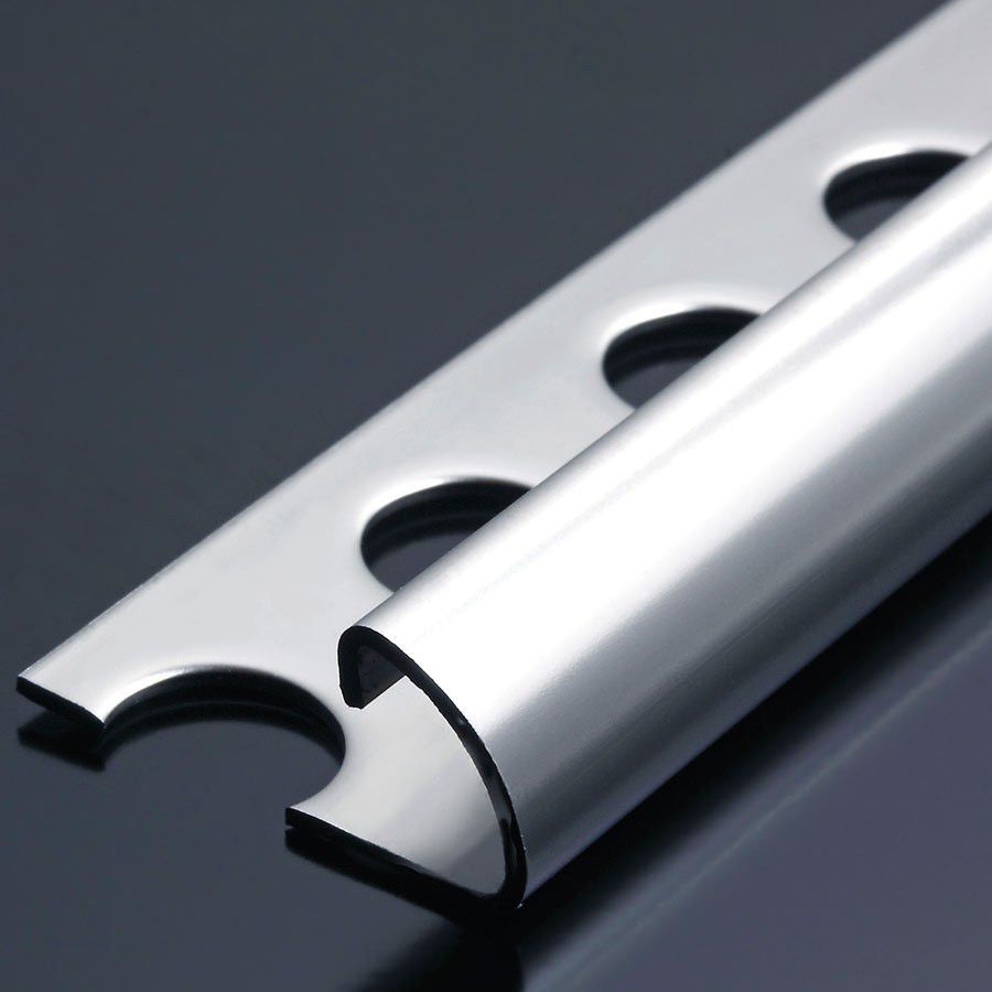 Stainless steel edge trim - ESQ - LITOKOL - for tile / rounded edge / edge