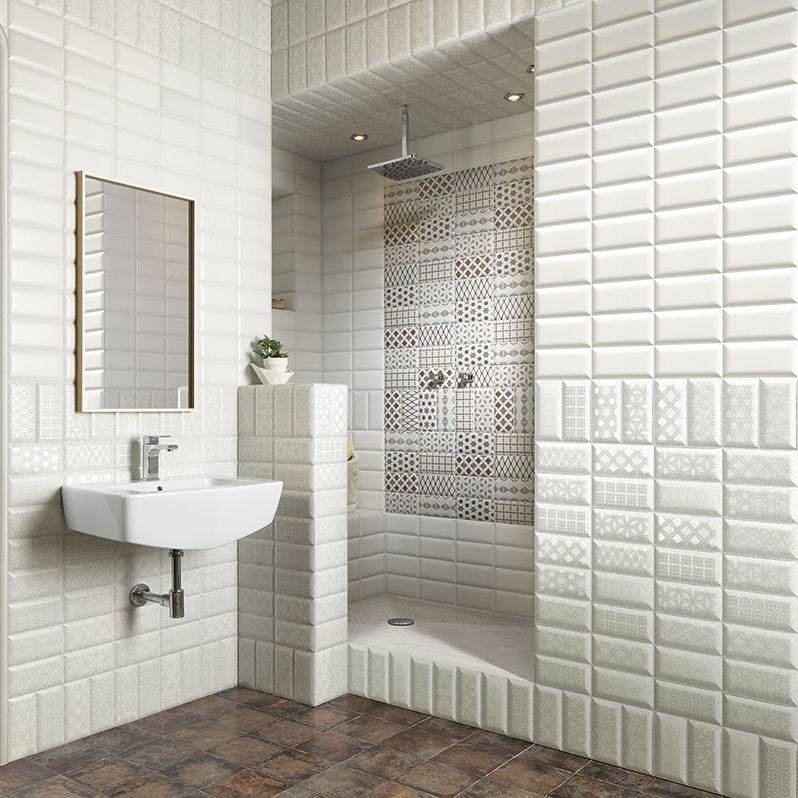 Ceramic tile - BUMPY - MAINZU - high-gloss / indoor / bathroom