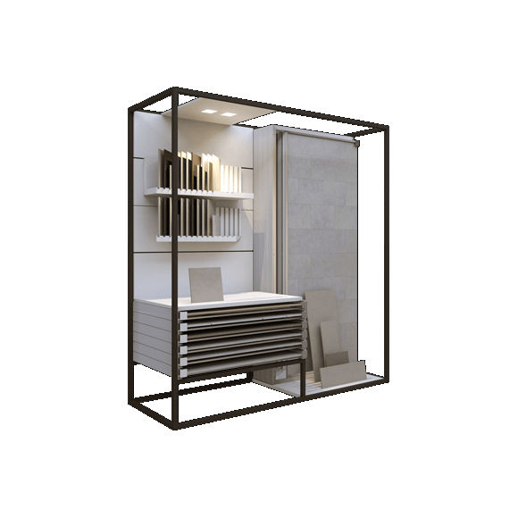 Wooden tile display rack - C10 MONOFACCIALE - MAROCCHI - melamine / one ...