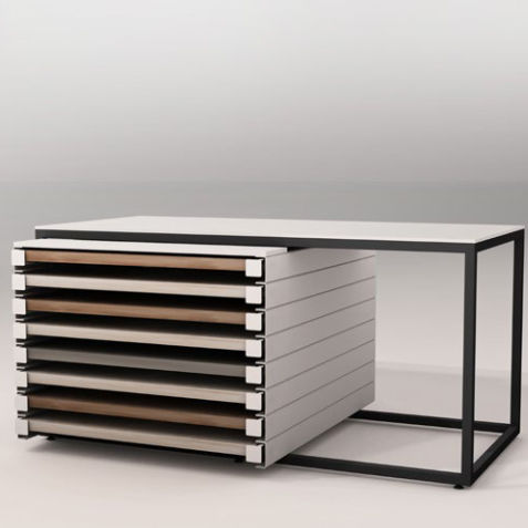 Tile display rack - C8 - MAROCCHI - wooden / melamine / one-sided