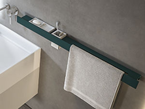 Shelf towel rack - LINE - MOMA DESIGN - wall-mounted / metal / for hotel