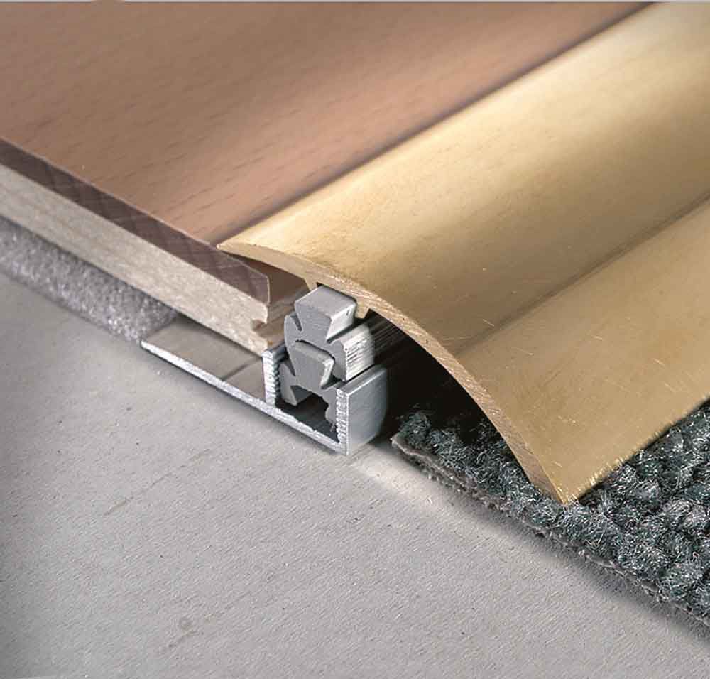 Aluminum edge trim - CLF 490 - PROFILITEC - brass / for tile