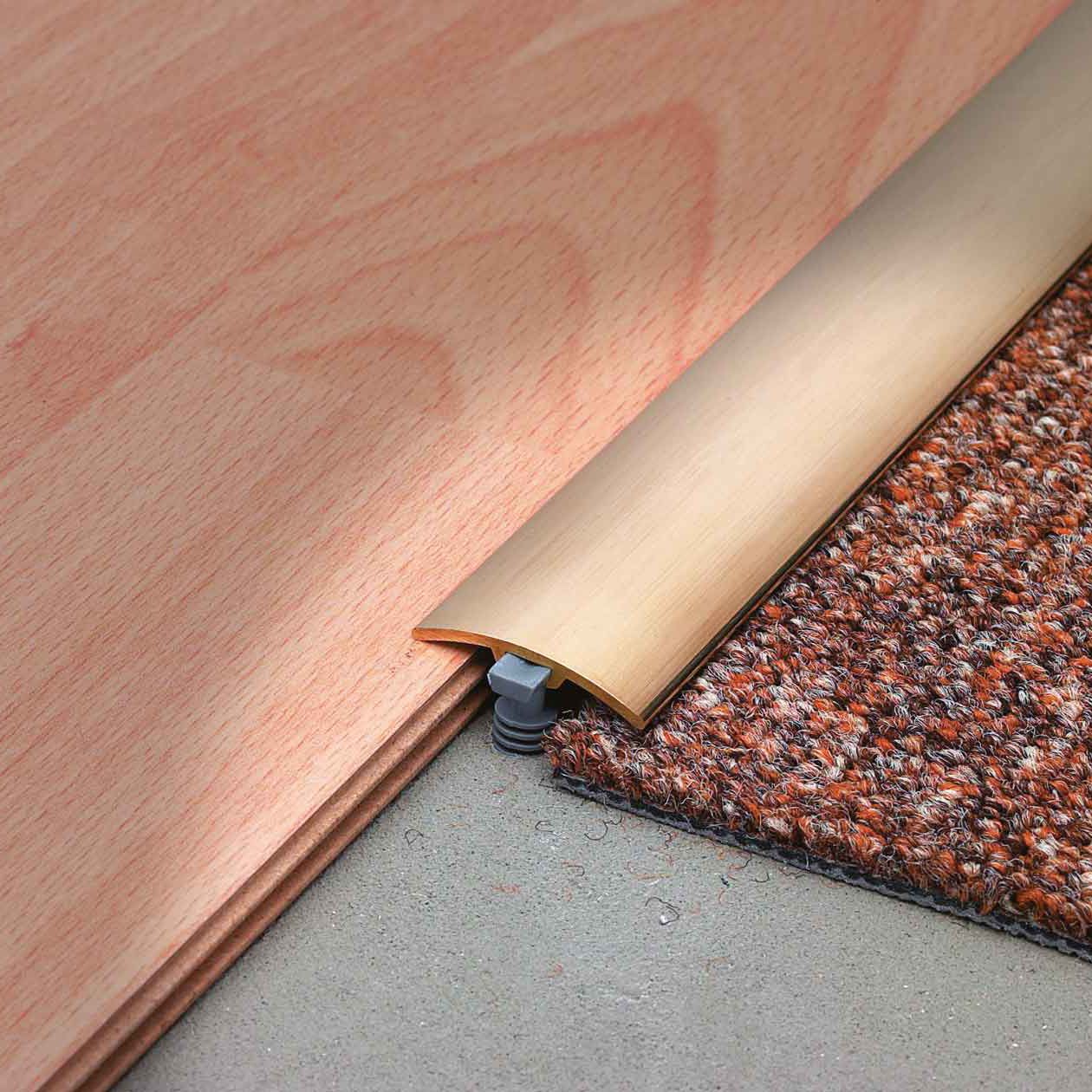 Aluminum edge trim - CLG 300 - PROFILITEC - brass / for tile