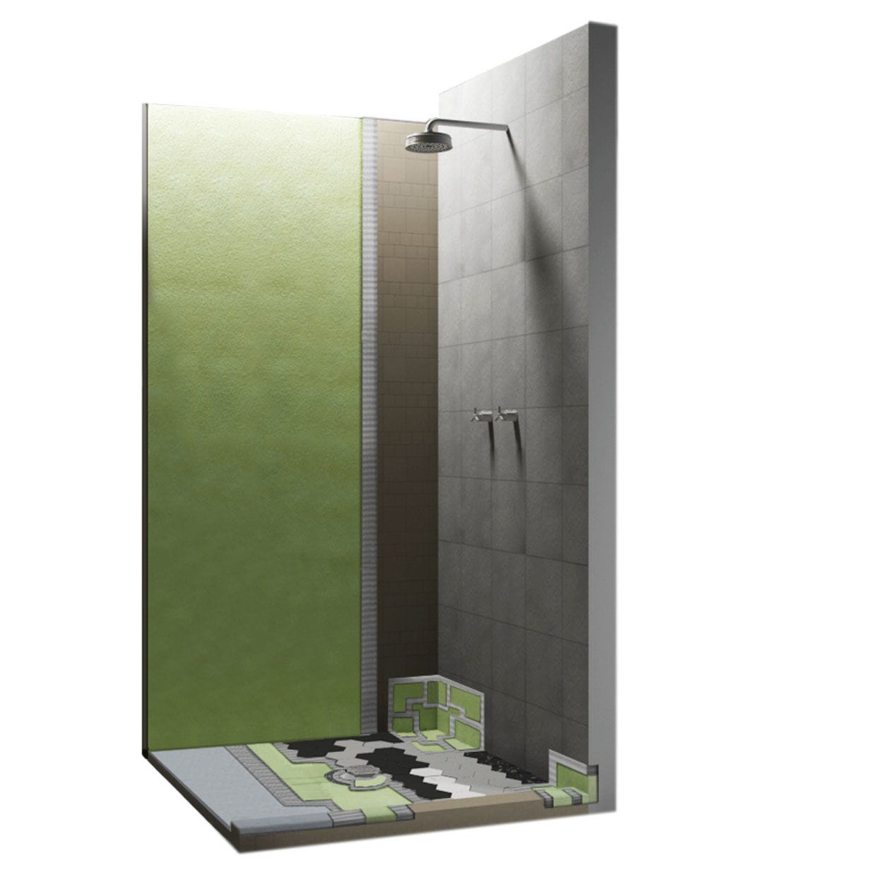 Rectangular shower - SHOWERTEC - PROFILITEC