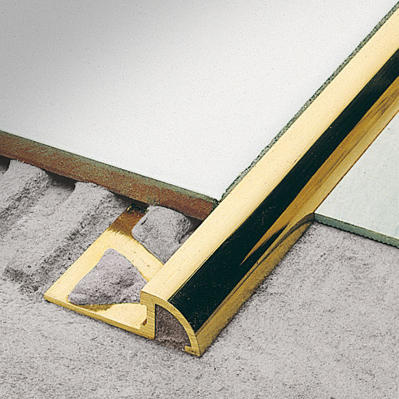 Brass edge trim - ROUNDTEC RD - PROFILITEC - for tile / rounded edge