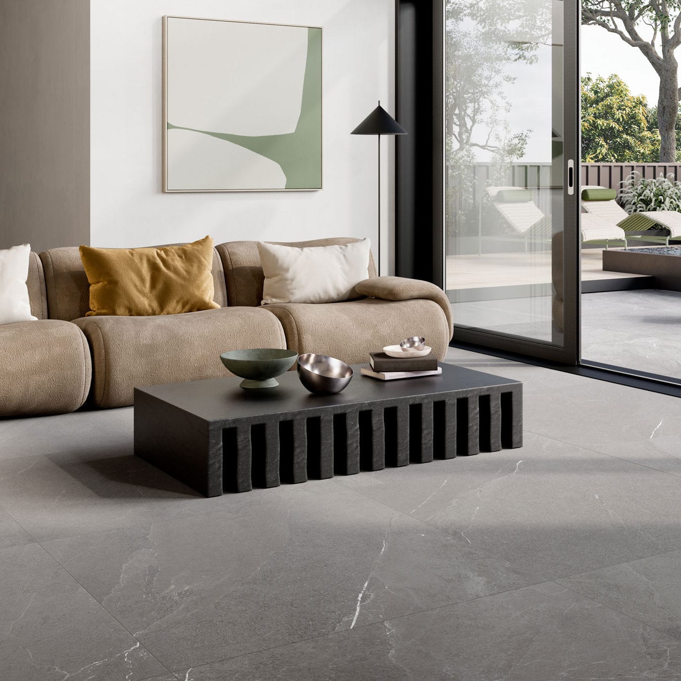 Porcelain stoneware tile - DARK - Ceramica Rondine - slate / matte ...