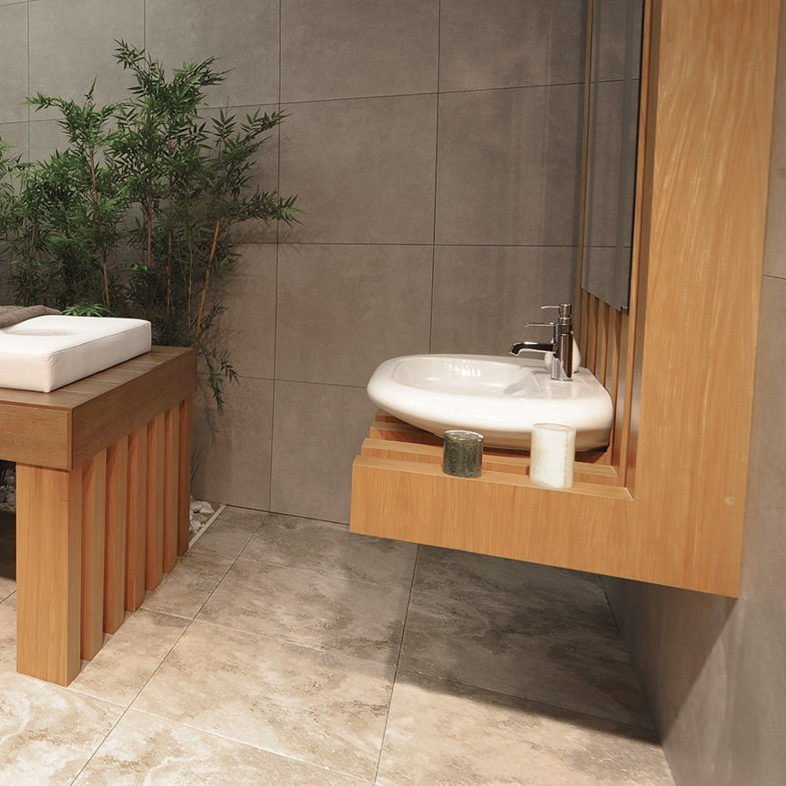 Porcelain stoneware tile - ARENA - SERANIT - matte / indoor / outdoor