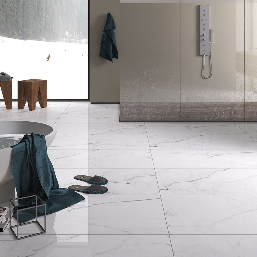 Porcelain stoneware tile - SANTORINI - SERANIT - polished / matte / indoor