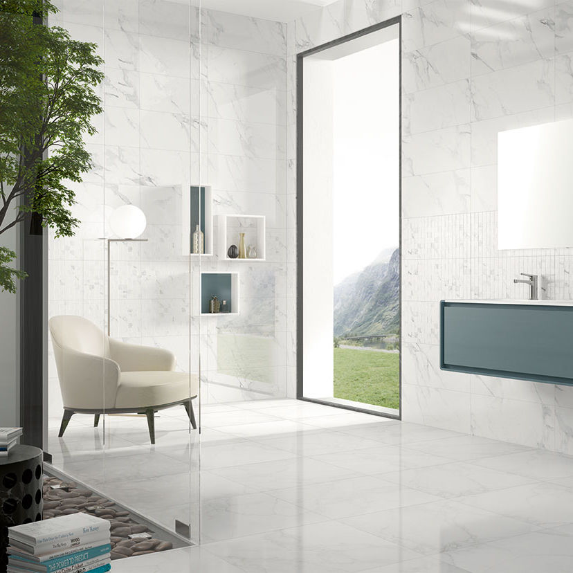 Porcelain stoneware tile - RIMINI - SIMA CERAMICHE - high-gloss ...